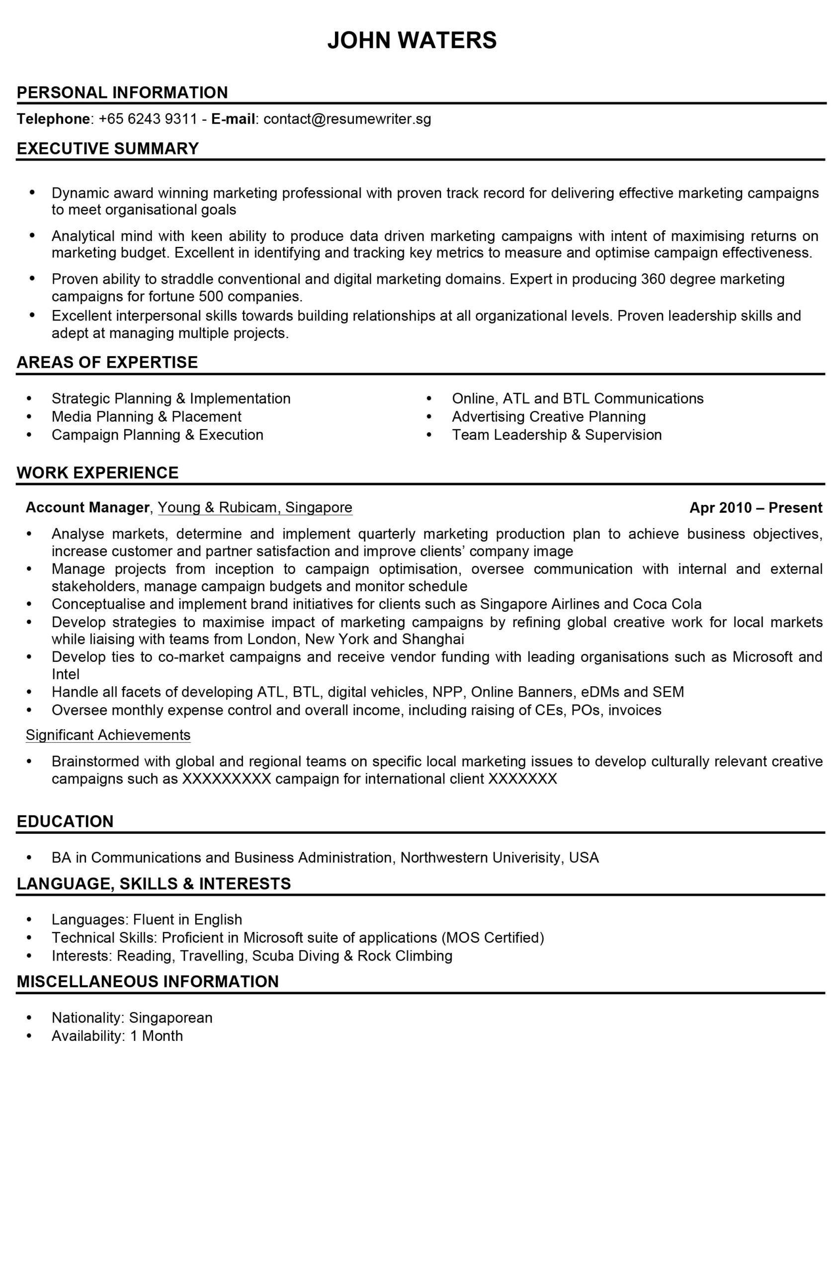 Advertising_Sample_Resume | Resumewriter.MY - Malaysia's #1 CV & Career ...